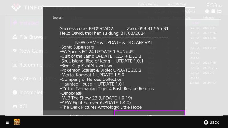 Host Tinfoil (có game Việt hóa) – David Shop - Chuyên phụ kiện chơi ...