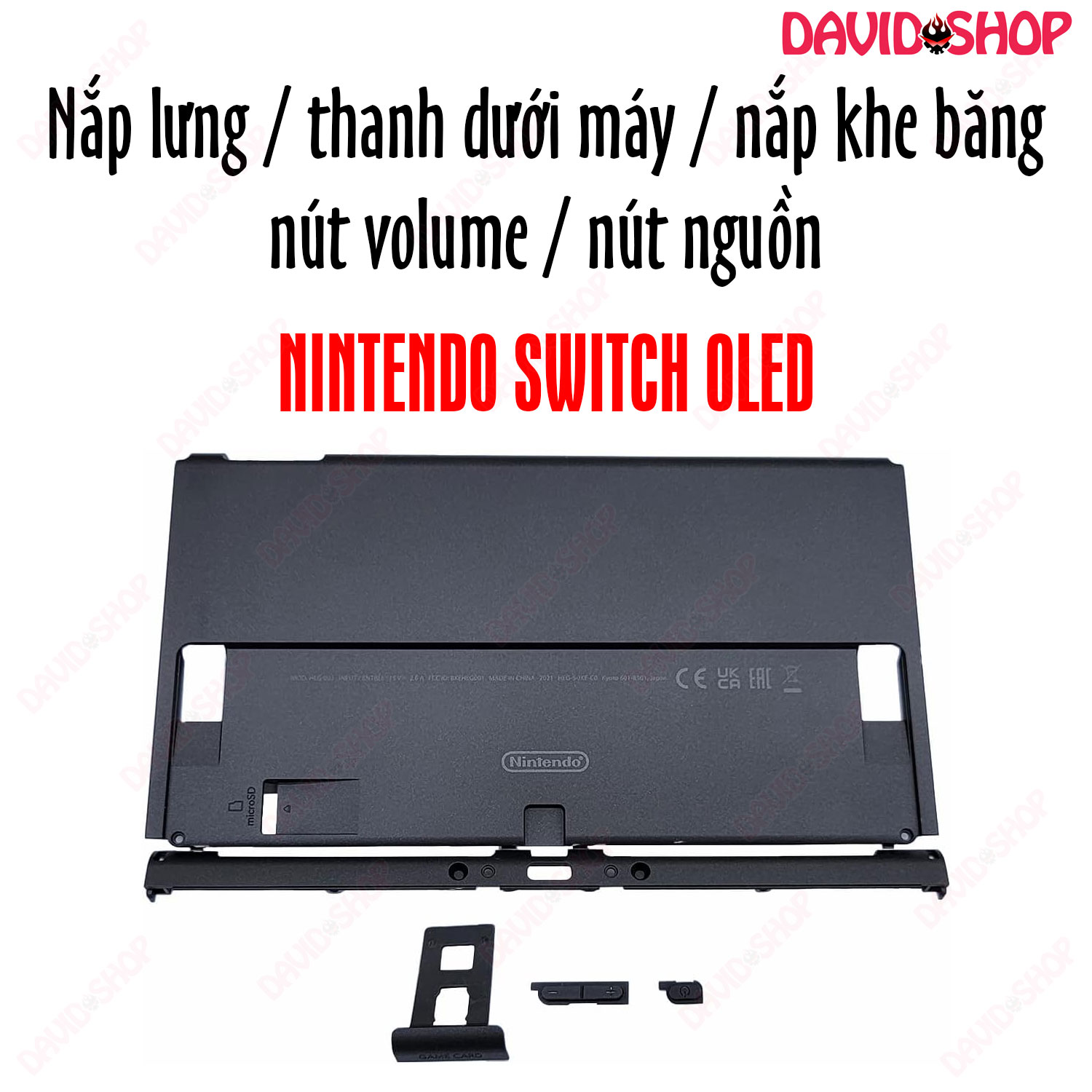 Nắp lưng / thanh dưới / nắp khe băng / nút nguồn / nút volume Nintendo ...